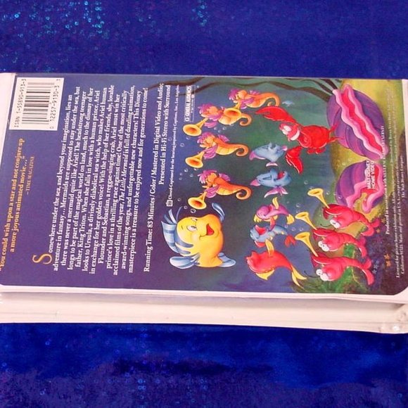 Disney | Other | Vtg Banned Art Work Disney Little Mermaid Vhs Black ...